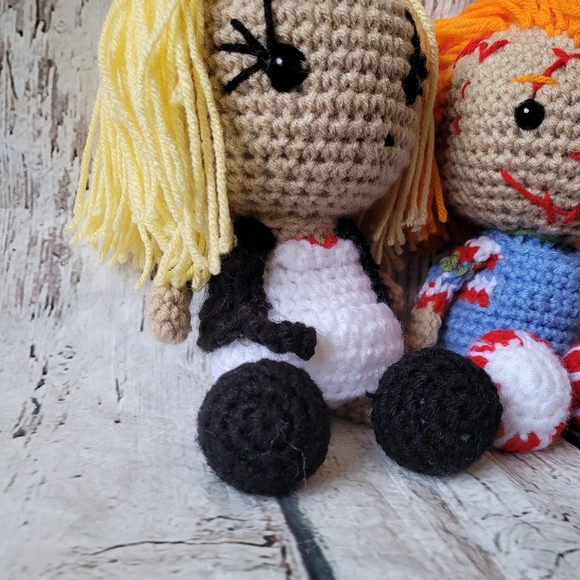 Hand Crafted | Toys | Crochet Tiffany Chucky Amigurumi Doll Set | Poshmark